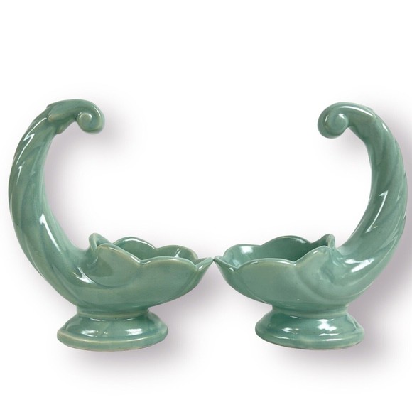 Monmouth | Accents | Vintage Monmouth Pottery Cornucopia Planters Vases ...